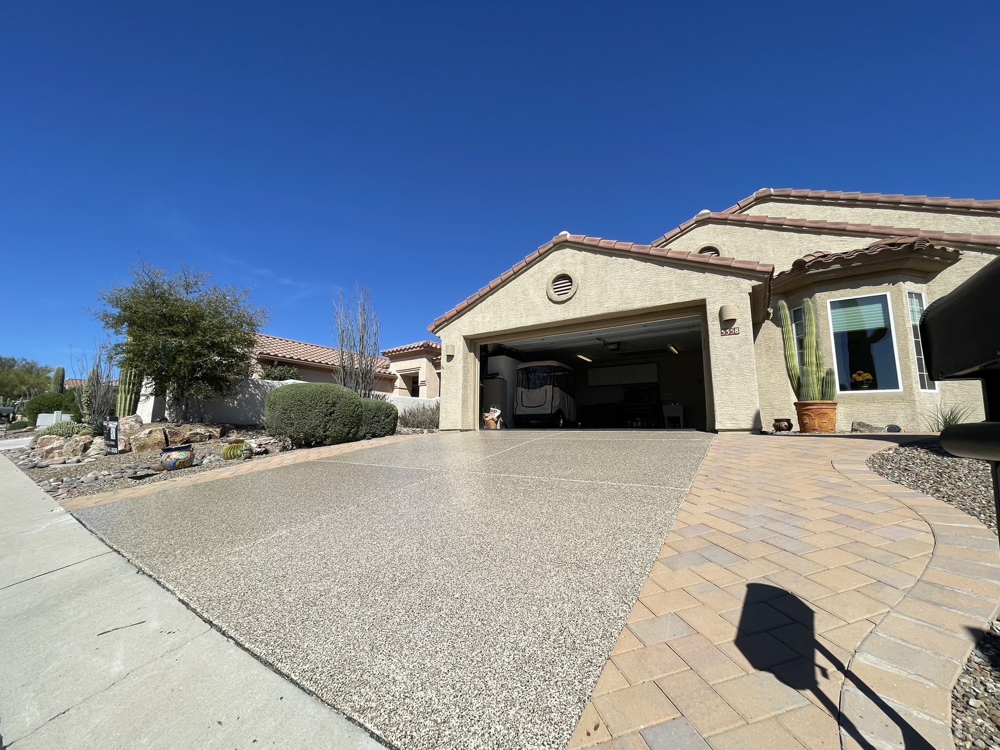 Incredible Epoxy removal and Polyaspartic Driveway concrete coating ...