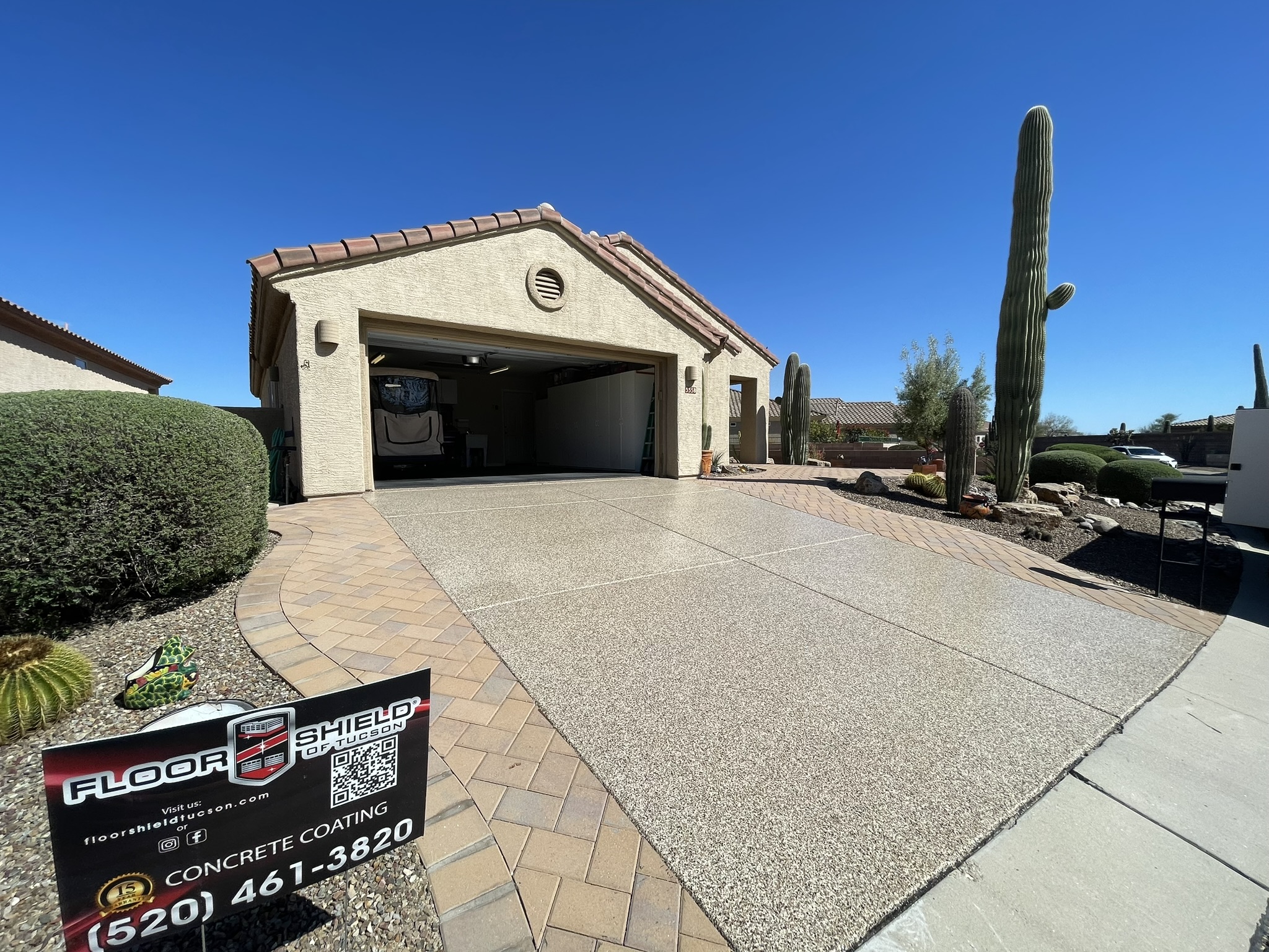 Incredible Epoxy removal and Polyaspartic Driveway concrete coating ...